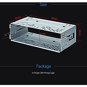 XTRONS Universal Single Din 1 Din Stereo Radio Replacement Fitting Cage Kit Installation