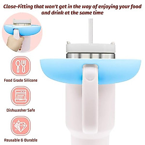 JIERUYI Snack Bowl for Stanley 40oz Tumbler with Handle Compatible with Stanley (Pink)