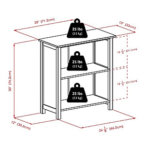 Winsome Milan Shelf, medium, Walnut