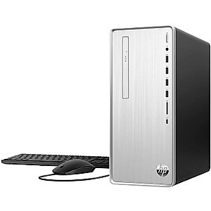HP 2022 Newest Pavilion Desktop, 11th Gen Intel Core i7-11700 Octa-Core Processor, Intel UHD Graphics 750, 32GB RAM, 1TB SSD + 2TB HDD, DVD-RW, USB Type-C, HDMI, VGA, Wi-Fi, Windows 11 Home, Silver