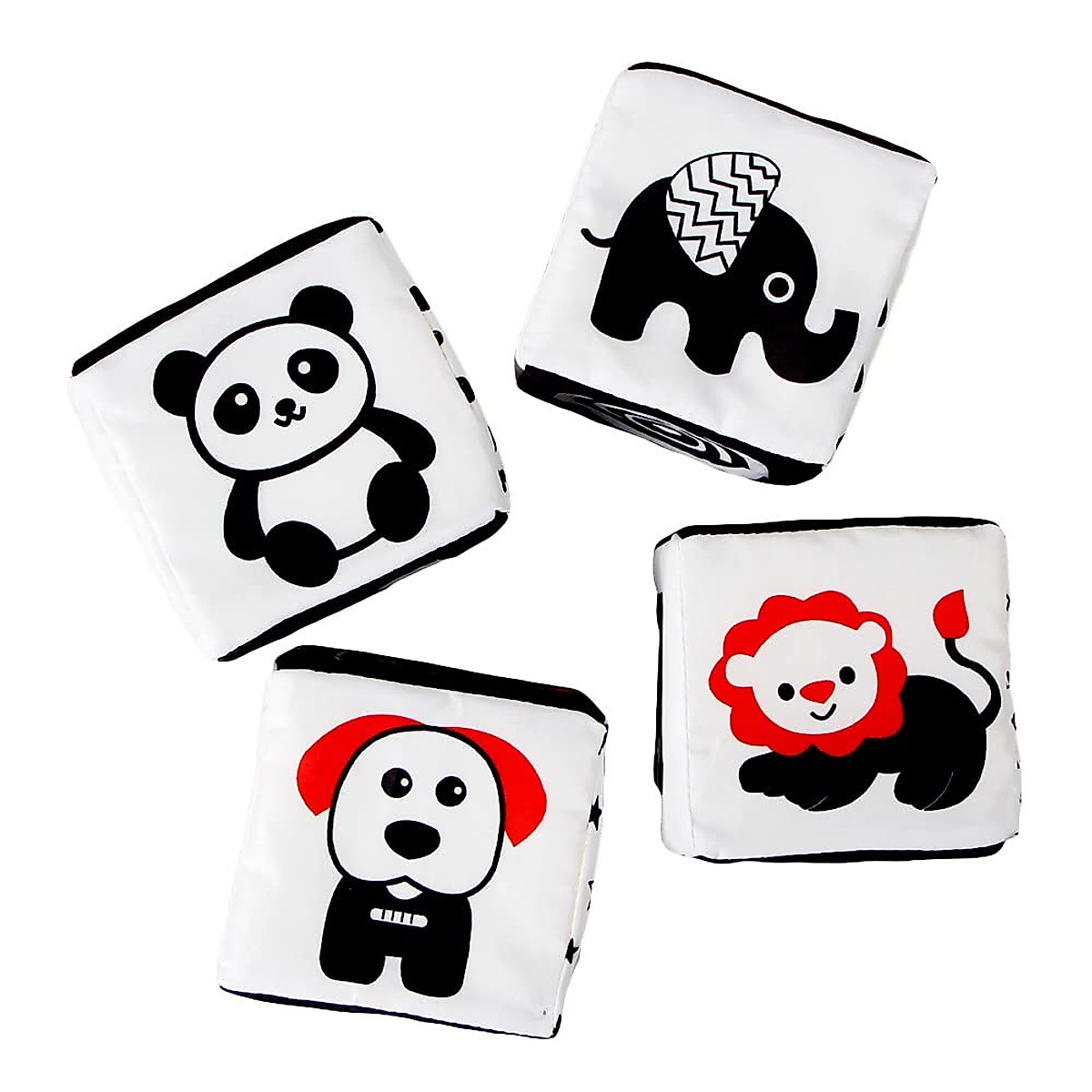 MOMOK Baby Toys 6 to 12 Months Baby Blocks,Soft Building and Stacking Blocks for Toddles 1-3, Black and White High Contrast Baby Infant Toys