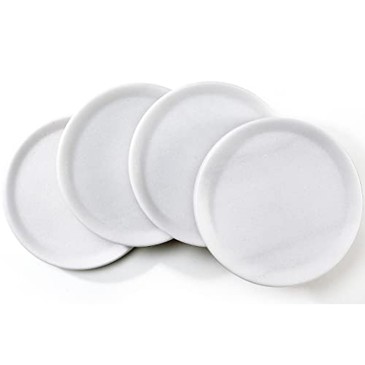 LargeFluted Marble Coaster,High Outside Low Inside and Low,Suitable for Drinks,Wine Glasses,CoffeeCoasters,Diameter4',thickness0.6', Texture Warm,and Delicate,Feel Cool and weighty