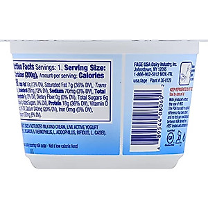 FAGE Total Greek Yogurt, 5% Whole Milk, Plain, 5.3 oz