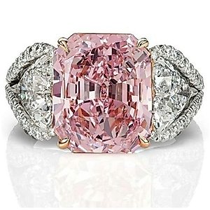 Nongkhai shop Women Fashion 925 Sterling Silver Pink Sapphire White Topaz Bridal Ring Jewelry (7)
