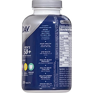 One A Day Men’s 50+ Healthy Advantage Multivitamin, Multivitamin for Men with Vitamins A, C, E, B6, B12, Calcium and Vitamin D, Tablet, 200 Count (Pack of 1)
