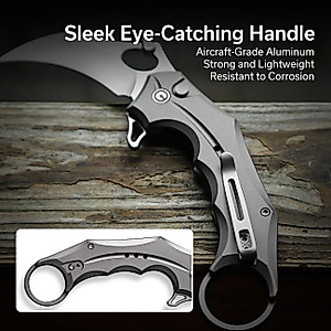 CIVIVI Incisor II Pocket Folding Knife for EDC, Karambit Knife with 2.02" Nitro-V Blade Aluminum Handle C16016B-3