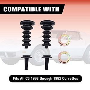 OLIMPOCICLI C3 Corvette Headlight Actuator Rod Seal 3 Piece Dual Kit for Both Headlights Fits: 68 Through 82 Corvettes