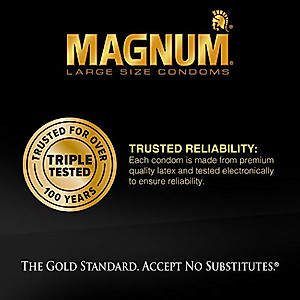 Trojan Magnum XL Large Size Lubricated Condoms - 12 Count