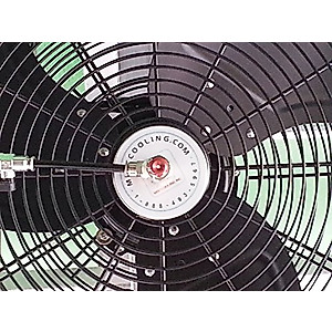Misting Fan - Patio Mist Fan - Outdoor Mist Fan - For Residential, Commercial, Restaurant and Industrial Misting Application (18 Inch Black Fan)