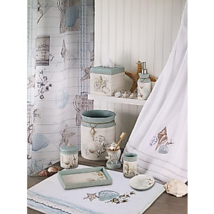 Avanti Linens - Fabric Shower Curtain, Farmhouse Inspired Bathroom Decor (Farmhouse Shell Collection, 72")