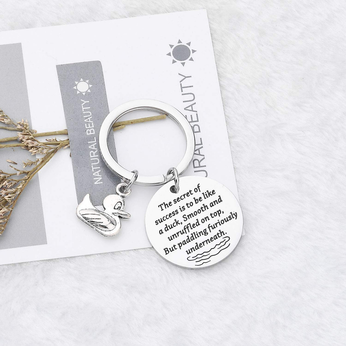 WSNANG Duck Lover Gift The Secret Of Success Is To Be Like a Duck Smooth Unruffled On Top Paddling Underneath (Duck KC)