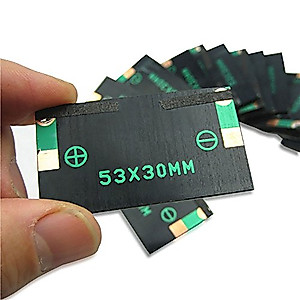 NUZAMAS Set of 4 Pieces 5V 30mA 53X30mm Micro Mini Solar Panel Cells for Solar Power Energy, DIY Home, Science Projects - Toys - 3.6v Battery Charger
