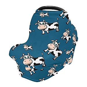 Nursing Cover Breastfeeding Scarf Cute Cow Print - Baby Car Seat Covers, Stroller Cover, Carseat Canopy (0br2b1)