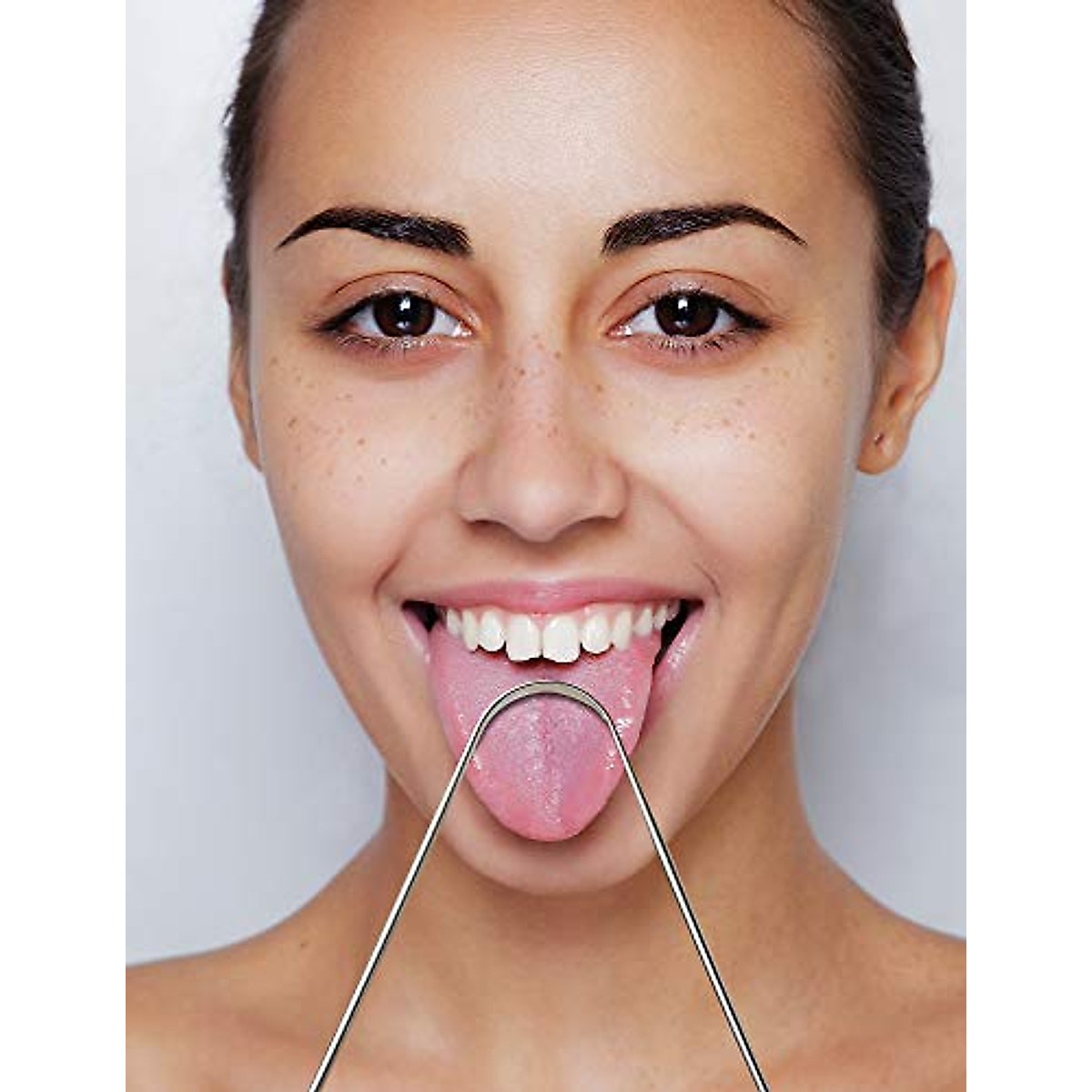 Tongue Scraper Cleaner (2 Pack) Medical Surgical Grade Stainless Steel Metal Tongue Brush Dental Kit Eliminate Bad Breath with Tongue Sweeper Ayurvedic for Daily Oral Dental Hygiene Fresh Breath