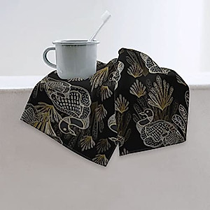 Art Deco Style Common Canadian Loons Hand Towel For Bathroom Kitchen Microfiber Fingertip Bath Towels 12 X 27.5 Inch Soft Decorative Home Hotel Gym Laundry Room