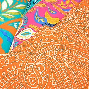 Lush Decor Boho Chic Reversible 3 Piece Cotton Duvet Cover Set, Full/Queen, Turquoise & Navy