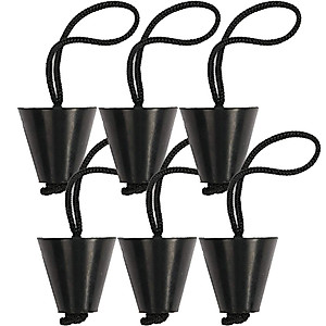 Borogo 6PCS Universal Kayak Scupper Plug Kit, Kayak Scupper Plugs Drain Holes Stopper Bung with Lanyard