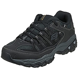 Skechers mens Afterburn M. Fit fashion sneakers, Black, 10 X-Wide US