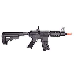 Golden Ball & DE M4 CQC Fully Automatic Electric AEG Airsoft Rifle w/Flashlight and Scope (Battery & Charger Included)