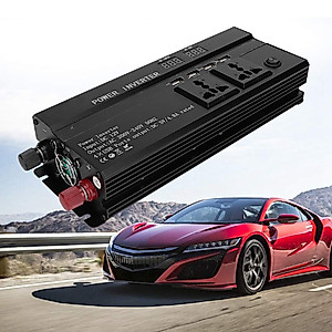 Suuonee Car Power Converter, 4000W DC 12V to AC 220V LCD Display Pure Sine Wave USB Power Inverter Converter