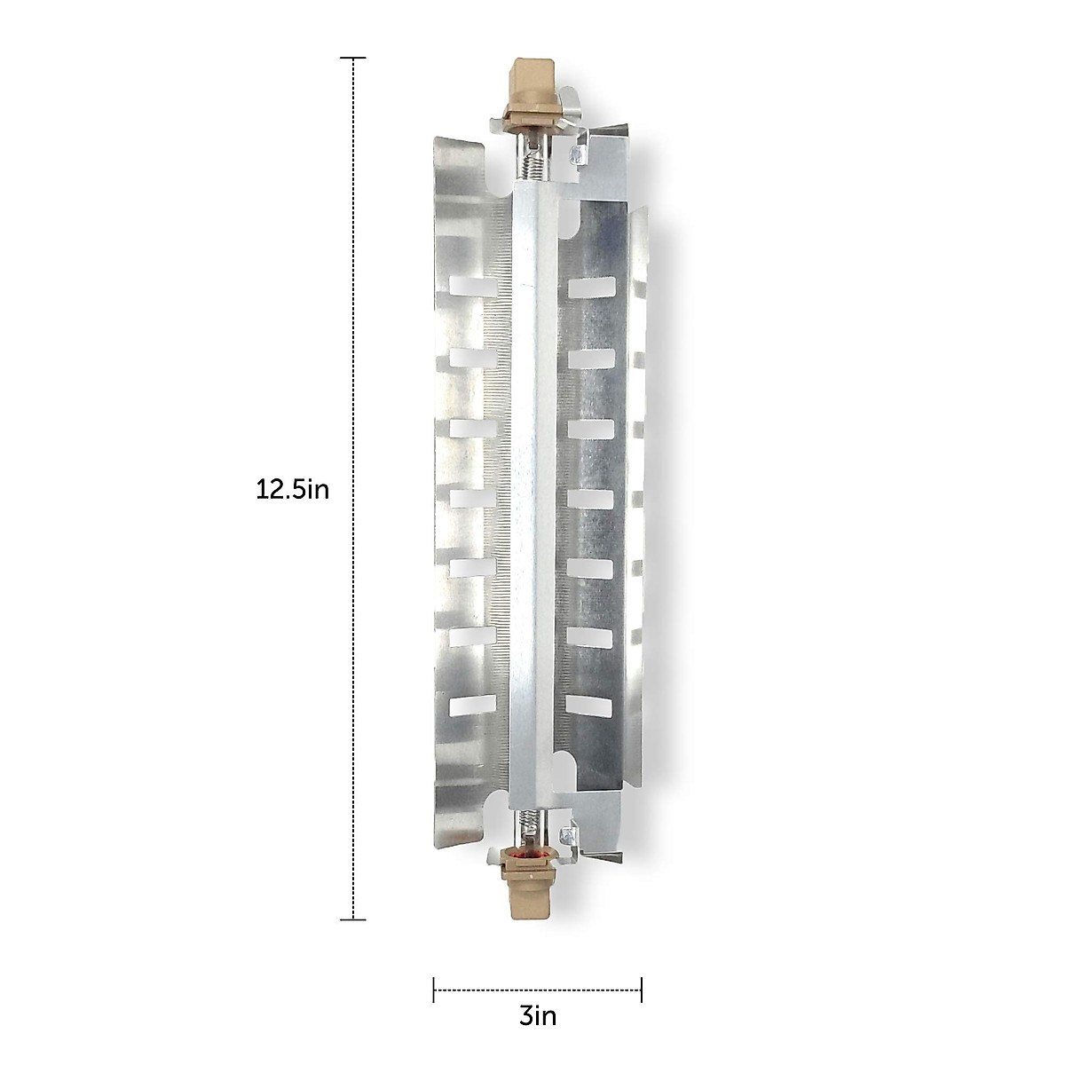 Appliance Pros Refrigerator Defrost Temperature Control and Bracket Heater Element Assembly for Top Refrigerators Brands, Compatible with WR51X10055, AP3183311, AH303781, and more, 725 Watts, 12 in