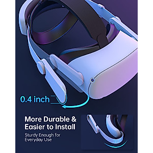 ToyBag Head Strap with 6000mAh Battery Compatible with Oculus Quest 2, Adjustable Elite Head Strap for Enhanced Support and Extending Game time in VR