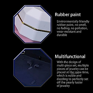 HSLFUAI Necklace Display with Led Light,Jewelry Box for Necklace, Necklace Boxes for Jewelry Gift,Jewelry Gift Box for Wedding, Birthday, Valentine' Day, Mother'S Day, Christmas,Black Velvet Interior