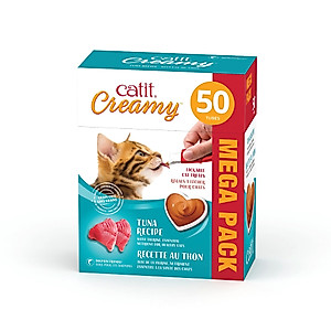 Catit Creamy Lickable Cat Treat – Hydrating and Healthy Treat for Cats of All Ages - Assortment, 72-Pack