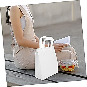 NAMOARLY 10pcs Cold Drink Insulation Bag Drink Carrying Bags Drink Carrier Bag Drink Packaging Bags Insulated Bag Insulated Drink Bag Takeaway Food Bag The Tote Bag Non-woven Fabric White