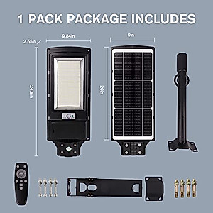 KingHe Solar Street Lights Outdoor Waterproof- 800W Dusk to Dawn Solar Parking Lot Lights,Security Flood Lights with Motion Sensor Control for Yard, Path, Garage,Home, Commercial Grade