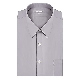 Van Heusen Long Sleeve Fitted Dress Shirt Grey Stone 15.5 Nk 32-33 Sl