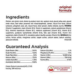 Purina Cat Chow Naturals With Added Vitamins, Minerals and Nutrients Dry Cat Food, Naturals Original - 3.15 lb. Bags (4 Count)