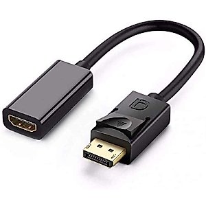 Bonzon BR DisplayPort to HDMI Adapter, Portable, Transmits HD Audio and Video, Supports 1920x1200 / 1080P, Gold-Plated Connectors