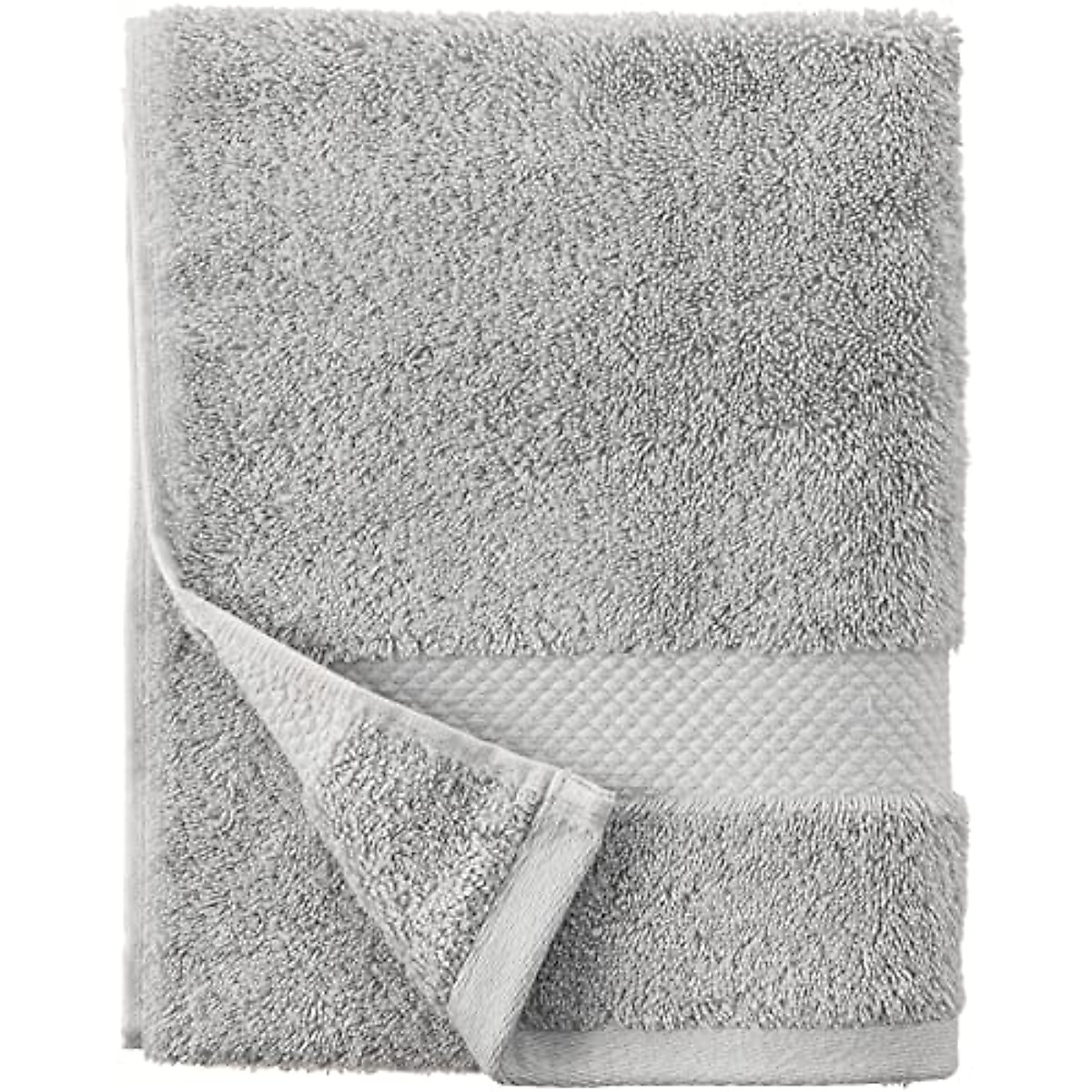 Amazon Aware 100% Organic Cotton Plush Bath Towels - Hand Towels, 4-Pack, Light Gray
