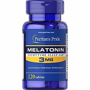 Puritans Pride Melatonin 3 Mg Tablets, 120 Count