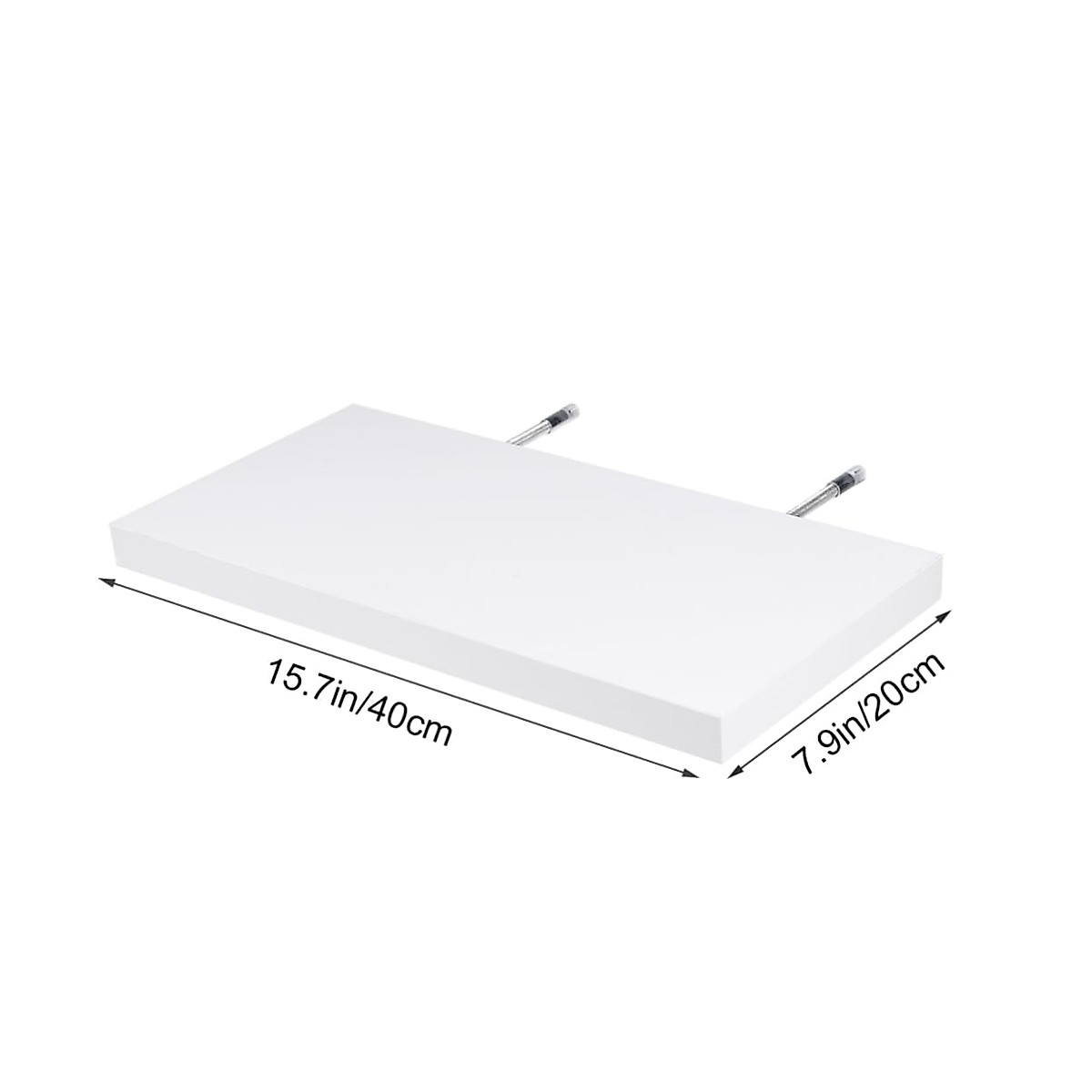 FUNOMOCYA Laminate Frame Decorative Floating Shelf Black Decor Wall Display Shelf Wall Floating Cube Wall Mounted Shelves Wall Hung Shelves Wall Hanging Rack Black Bookshelf White Wooden