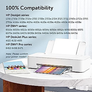 67XL Ink Cartridges Combo Pack Replacement for HP 67 XL High Yield Remanufactured for Envy 6055e 6055 6052 6075 Envy Pro 6455e 6455 6475 6452 6458 DeskJet 4155 2755e 2755 4052 (1 Black, 1 Tri-Color)