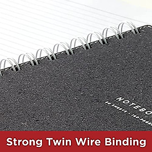 AT-A-GLANCE Notebook, Twinwire, Ruled, 80 Sheets, 11 x 8-3/4", Collection, Heather Gray (YP145-45)