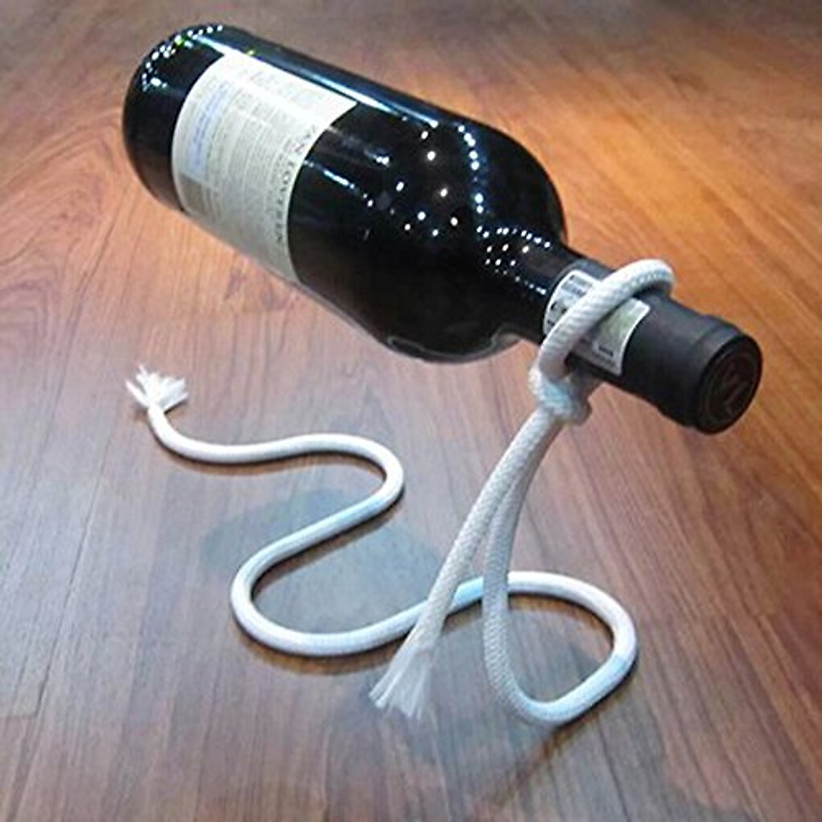 CdyBox Magic Rope Wine Bottle Holder Stand Rack Bar Gift (Rope)