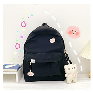 Mini Backpack Cute Small Backpack Purse for Women Mini Backpack Purse Backpack Purse for Teen Girls (Black)
