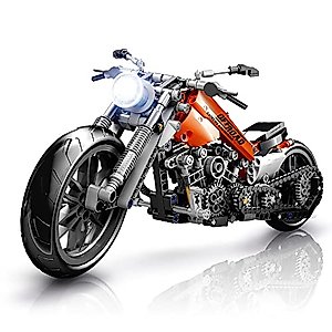 HOGOKIDS Motorcycle Building Block Set - 436 PCS Collectible Motorcycle Display Model, STEM Tech Motorbike Toy Collection Brick Kit, Birthday Gift for Adults Kids Boys Ages 6 7 8 9 10 11 12+ Years Old