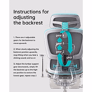 Hbada Ergonomic Office Chair with 3D Adjustable Armrests, Adjustable Lumbar Support High Back for Computer Chair, Big and Tall Mesh Office Chair, Home Office Desk Chairs White