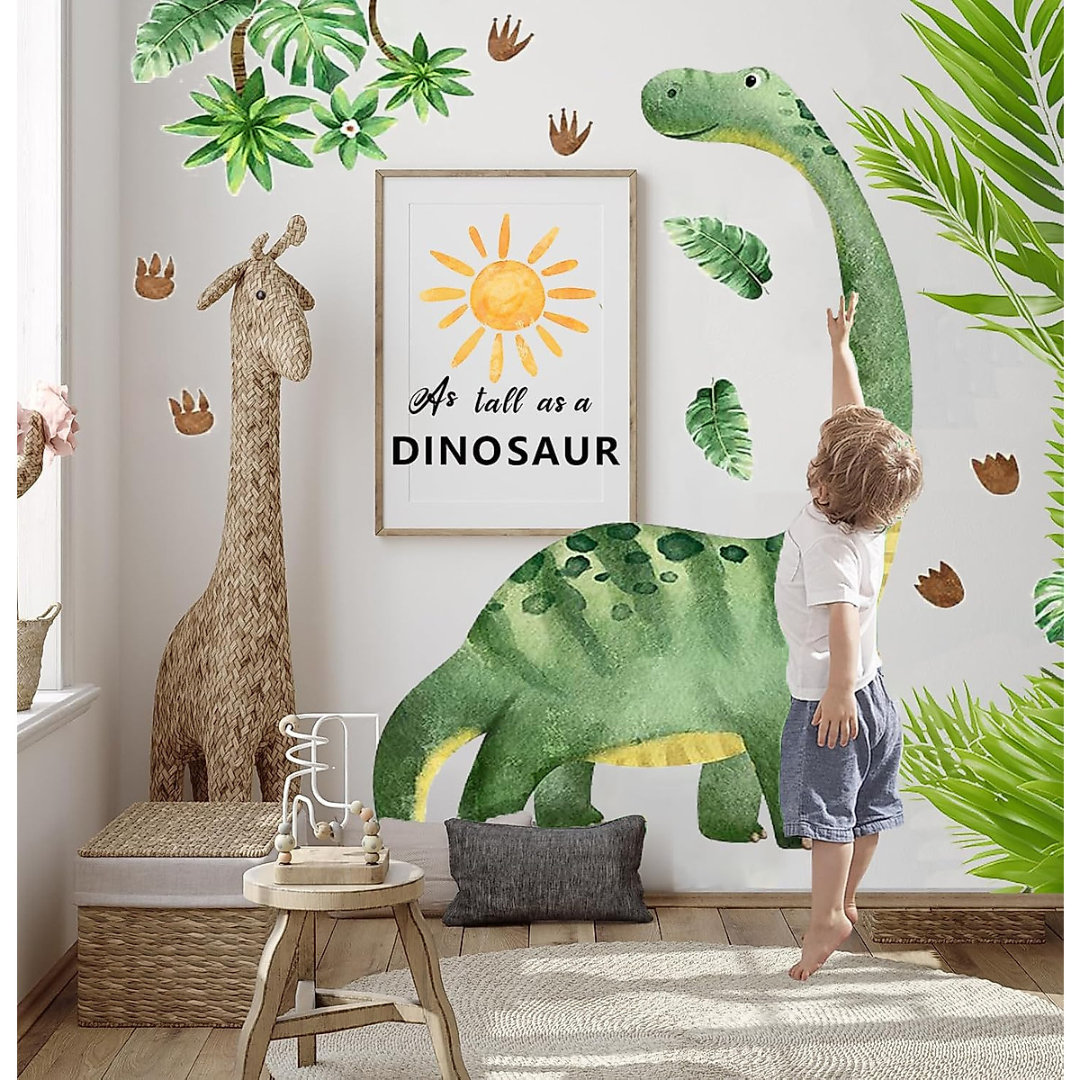 Large Dinosaur Wall Stickers Decals,3D Large Dinosaur Wall Stickers Decoration for Boys Bedroom Baby Kids Nursery Room Classroom Decor