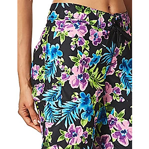 Kanu Surf Women's Oceanside UPF 50+ Active Swim Board Short (Reg & Plus Sizes), Katya Black/Blue, 10