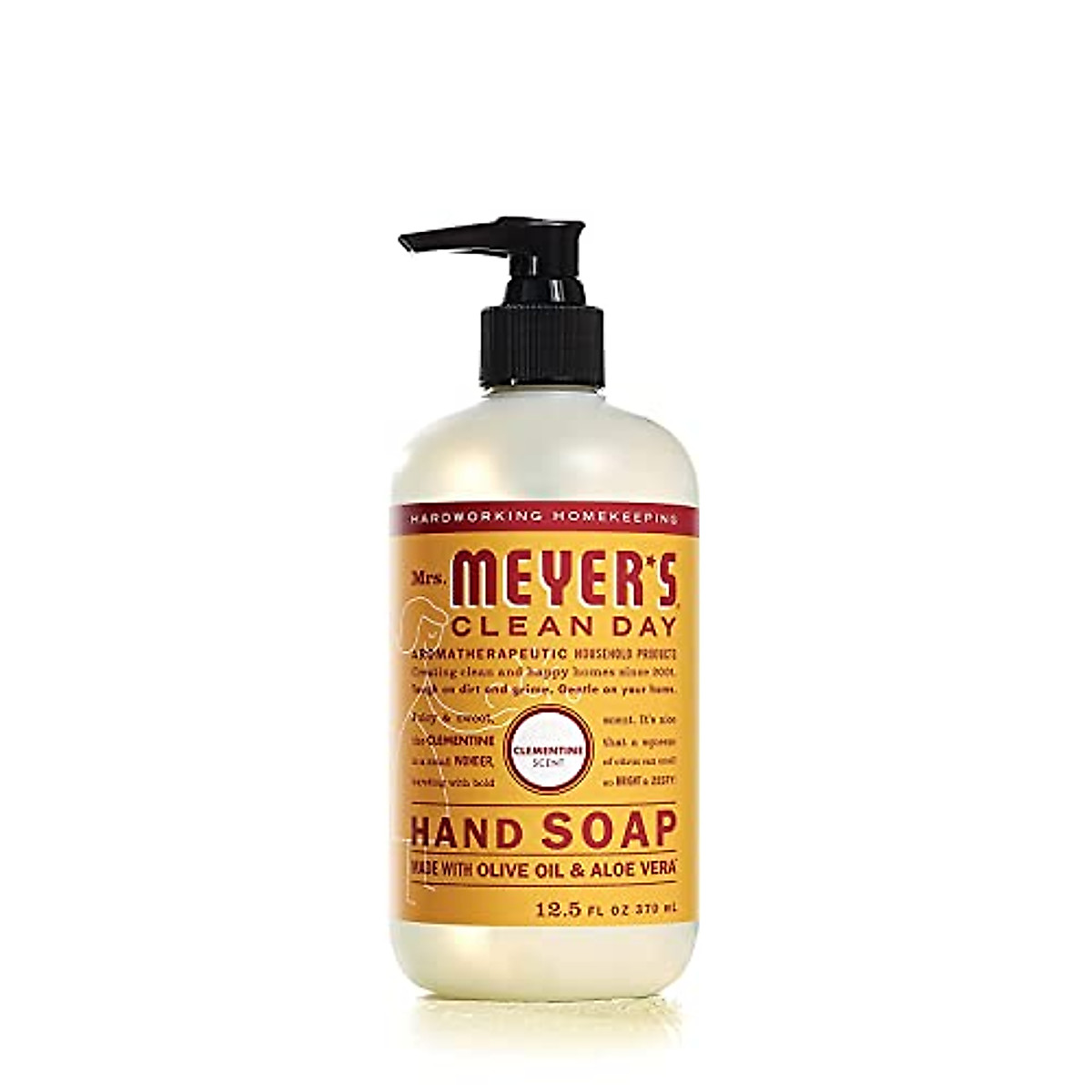 MRS. MEYER'S CLEAN DAY Hand Soap, Made with Essential Oils, Biodegradable Formula, Clementine (12.5 Fl Oz (Pack of 2))
