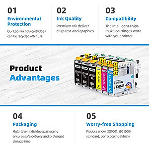 FLYINK 18 Pack LC103 Compatible Ink Cartridge Replacement for Brother LC103 LC101 103 101 Work with MFC-J870DW MFC-J450DW MFC-J6920DW MFC-J470DW MFC-J6520DW Printers