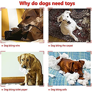 AWOOF Dog Toys No Stuffing, Crinkle Dog Toys for Aggressive Chewer Large Breed 8 Packs Flat Stuffless Puppy Doggie Toys Tough Durable Interactive Teething Dog Chew Toys for Small Medium Large Dogs