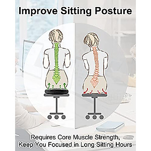 Tumaz Wobble Cushion - Wiggle Seat to Improve Sitting Posture & Stay Focused for Sensory Kids, Balance Disc to Relief Back Pain & Core Strength & Flexible Seating [Extra Thick, Pump Included]