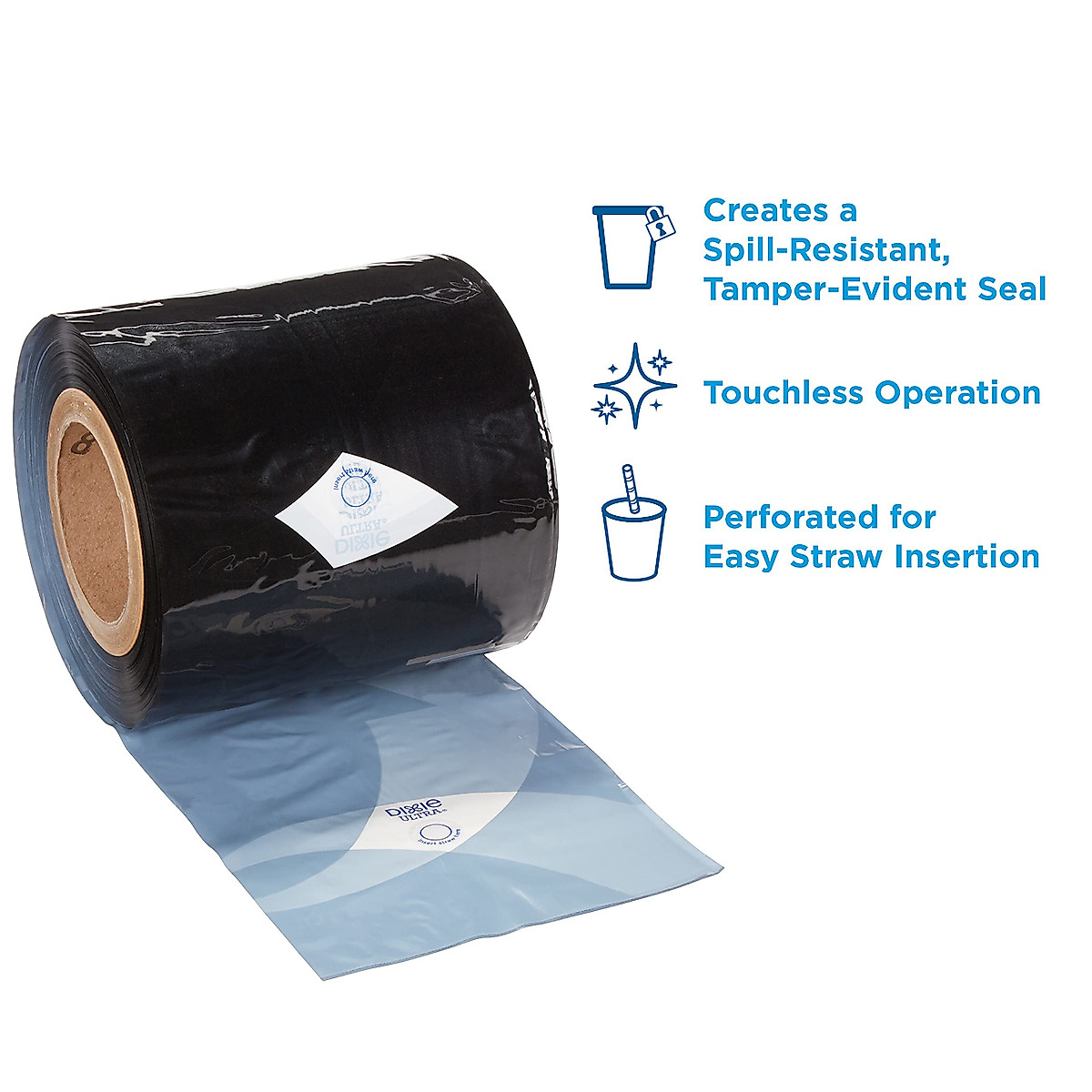 Dixie Ultra Film Refill for Automated Sealing Machine by GP PRO (Georgia-Pacific); LIDROLL2500B; 2500 Lids Per Roll; 2 Rolls Per Case