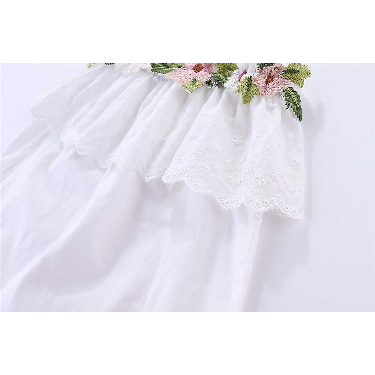 Mud Kingdom Outfits for Toddler Girls White Halter Tops and Shorts Ripped Denim 3T